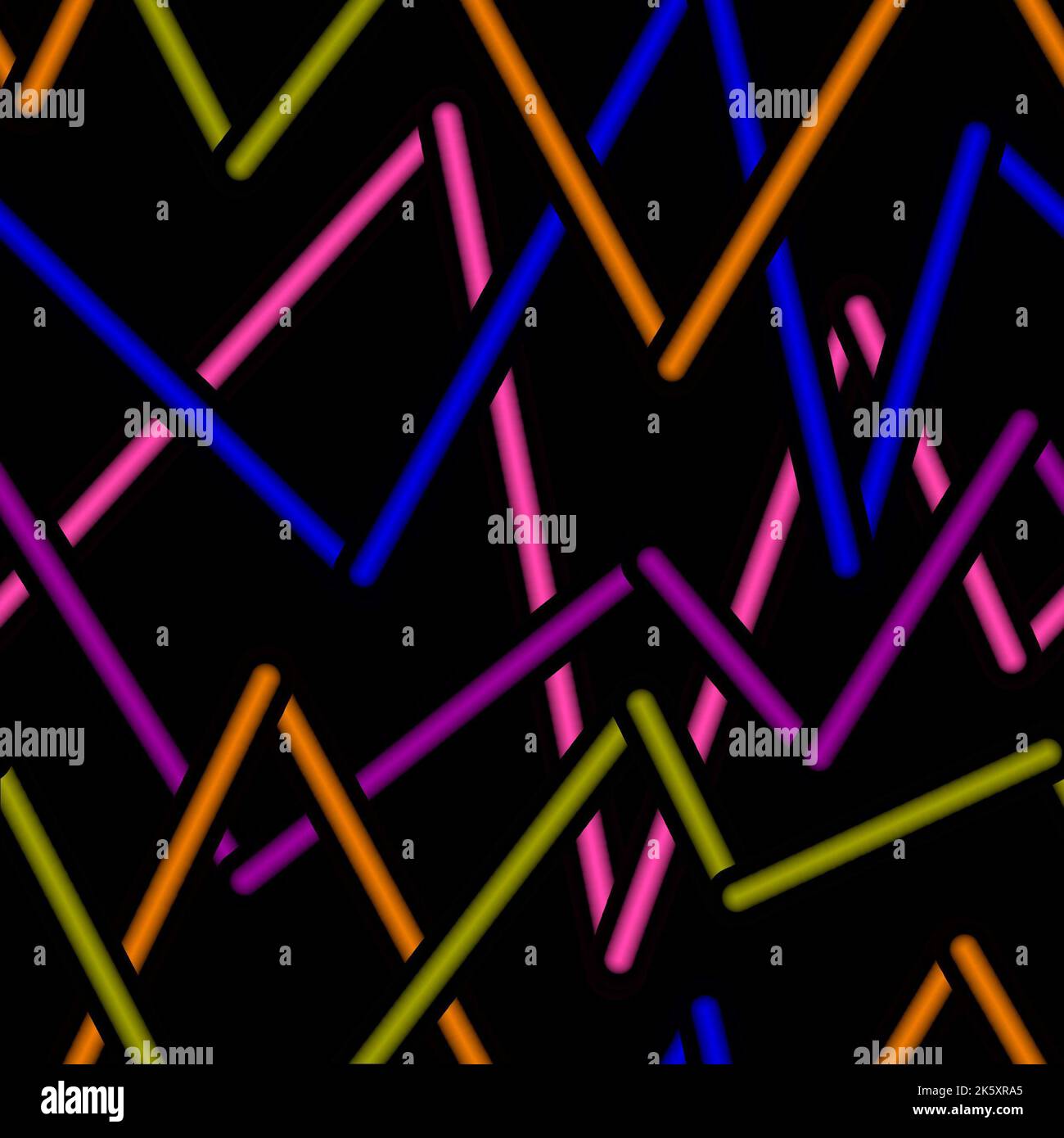 Randomly crossing colored lines located zigzag making pattern.Black ...