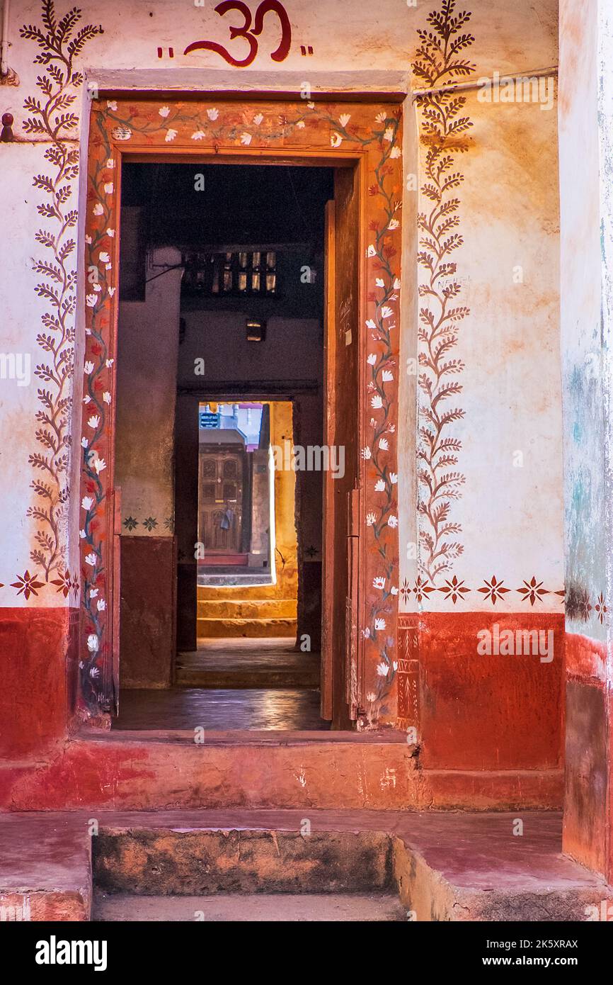 Doors within doors in the Indian town of Gokarna Stock Photo - Alamy
