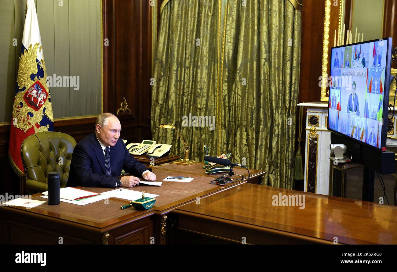 Saint Petersburg, Russia. 10th Oct, 2022. Russian President Vladimir ...