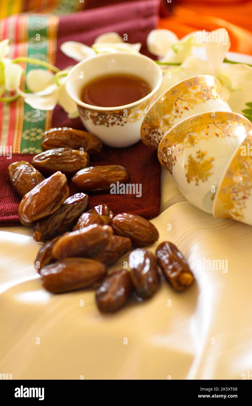 Arabic Turkish Coffee with dates - Ramadan Concept Stock Photo - Alamy