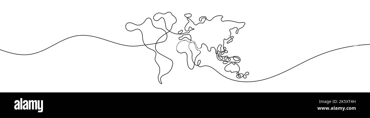 Continuous line drawing of Ukraine map. One line image of Ukraine map ...