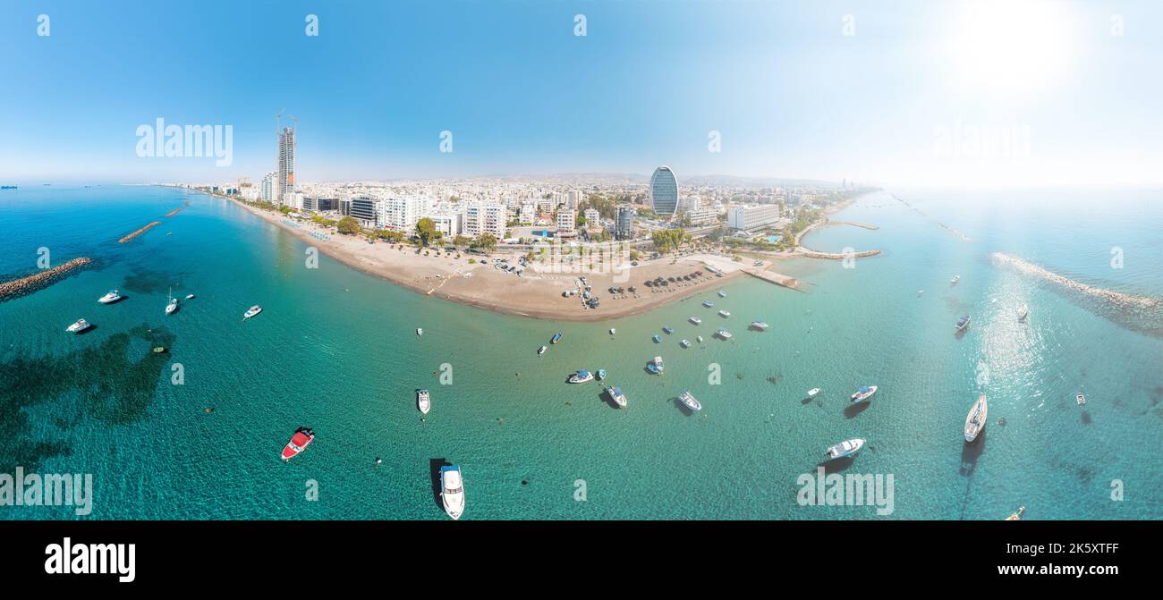 Aerial panoramic view of Limassol cityscape, Cyprus Stock Photo - Alamy