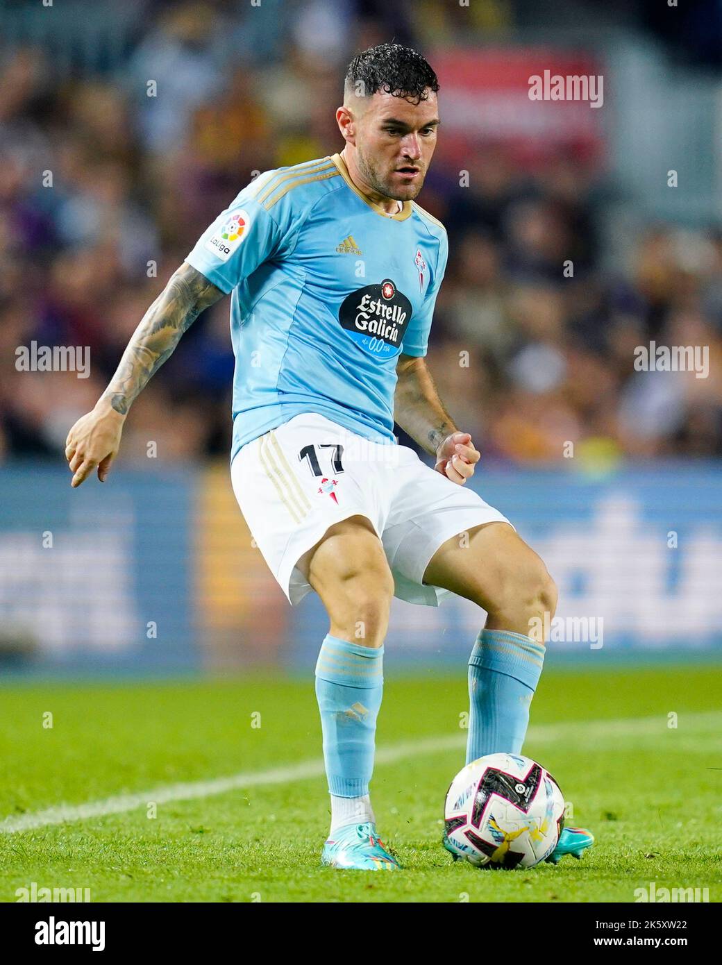 Barcelona, Spain. October 9, 2022, Javi Galan of RC Celta during the La ...