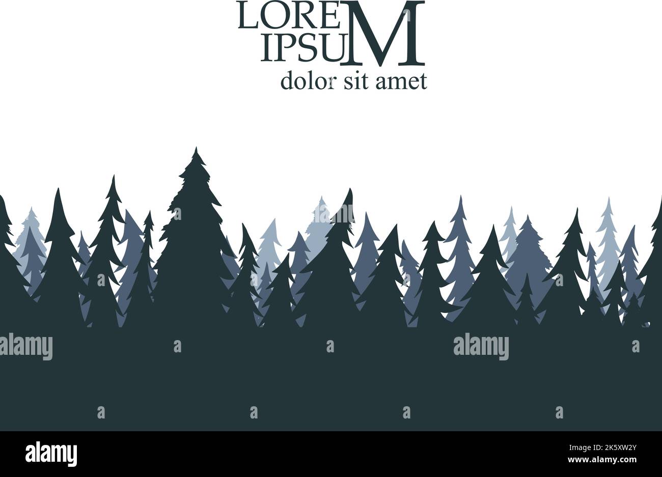 Spruce forest line. Vector illustration Stock Vector Image & Art - Alamy