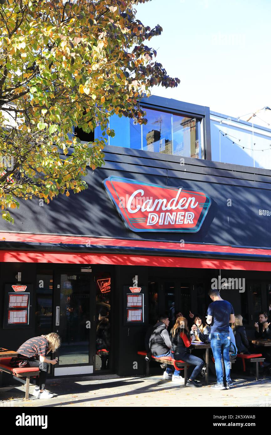 The Camden Diner on Jamestown Road, off Camden High Street, by the ...