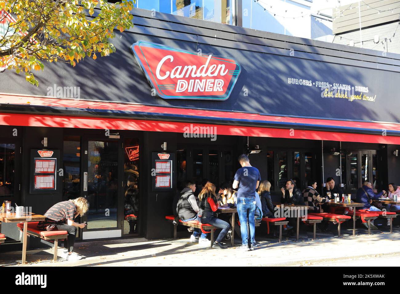 The Camden Diner on Jamestown Road, off Camden High Street, by the ...