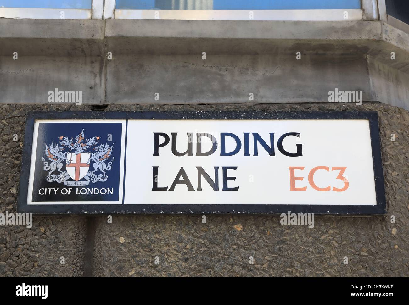 Pudding Lane In The Historic Square Mile Of The City Of London Where The Great Fire Of
