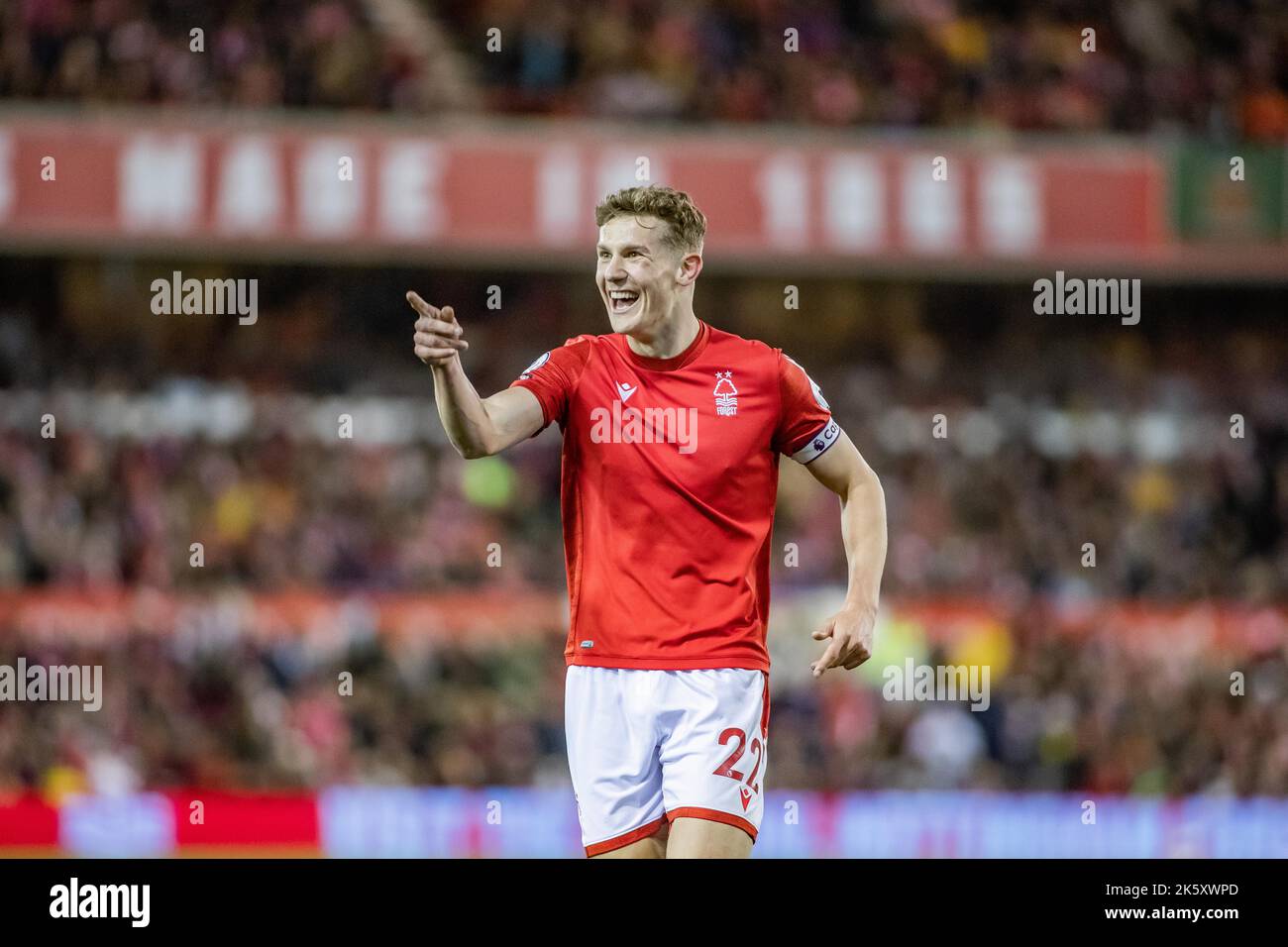 Nottingham, UK. 10th Oct, 2022. Ryan Yates #22 of Nottingham Forest ...