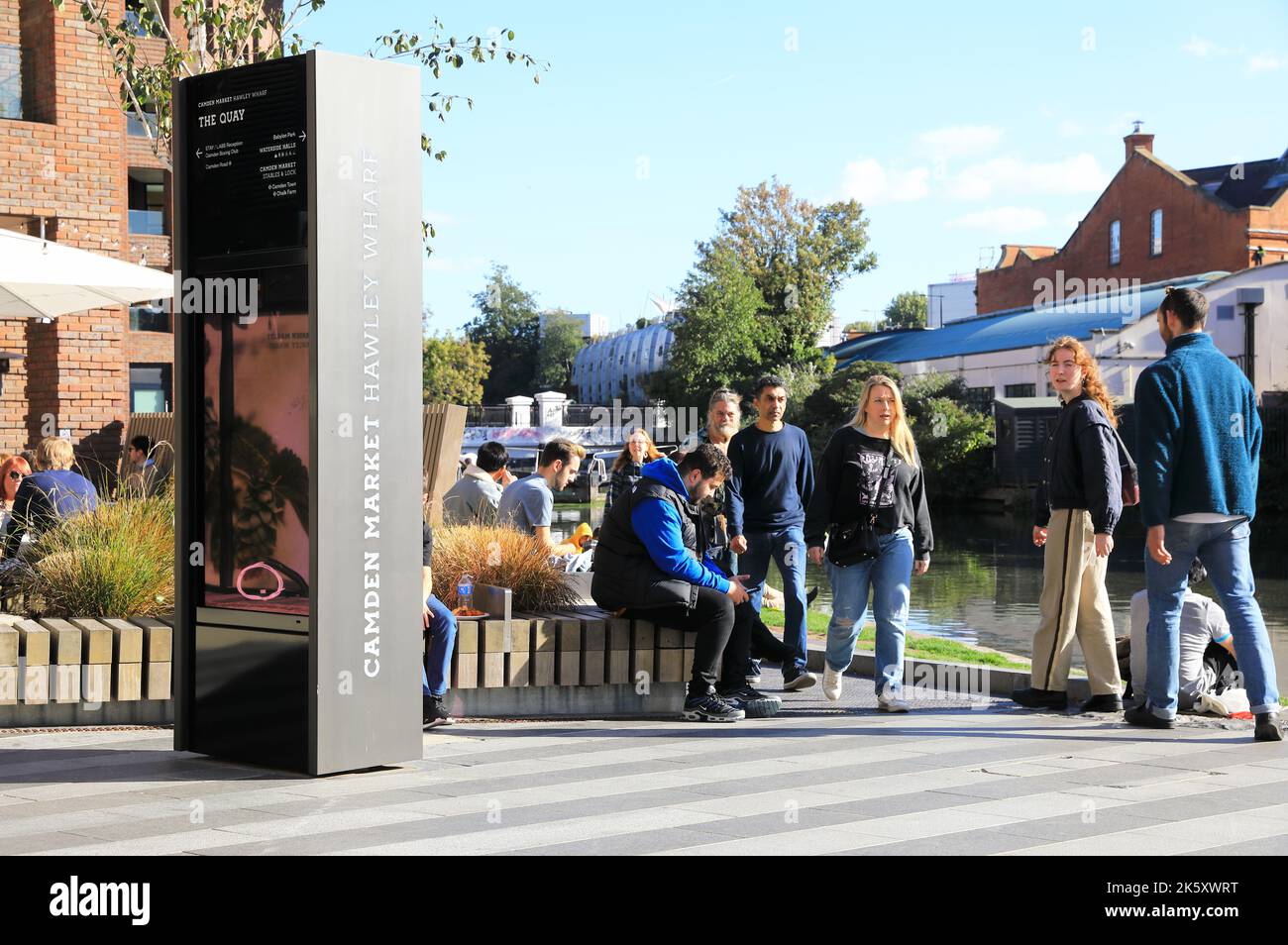 Autumn sunshine on Hawley Wharf, restored as a canal-side shopping ...