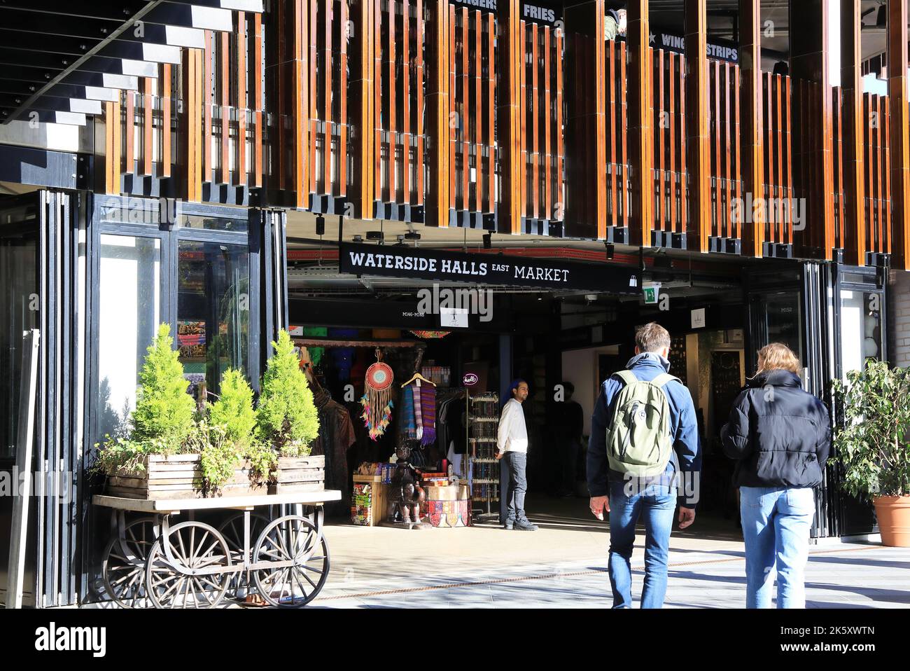 Autumn sunshine on Hawley Wharf, restored as a canal-side shopping ...