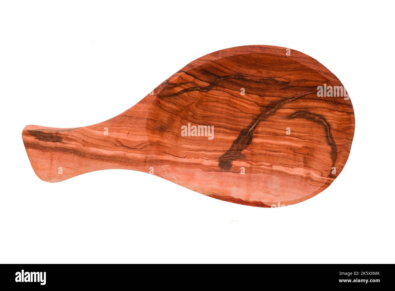 Big wooden spoon on a white background Stock Photo - Alamy