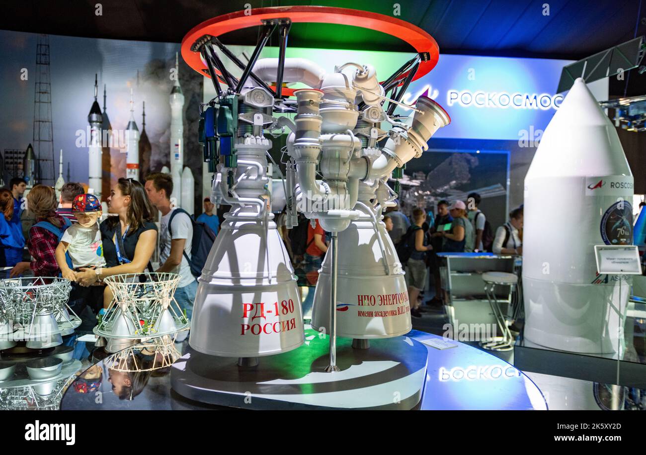 August 30, 2019, Moscow region, Russia. The layout of the Russian two ...