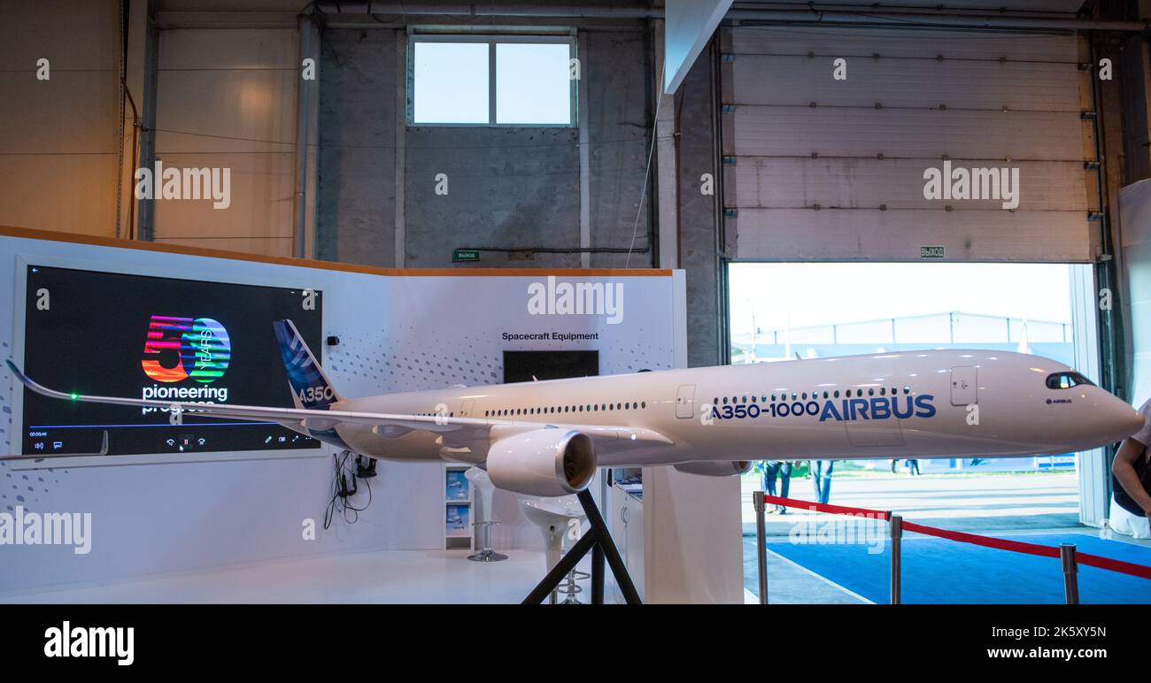 August 30, 2019, Moscow region, Russia. Mock-up of the long-haul wide ...