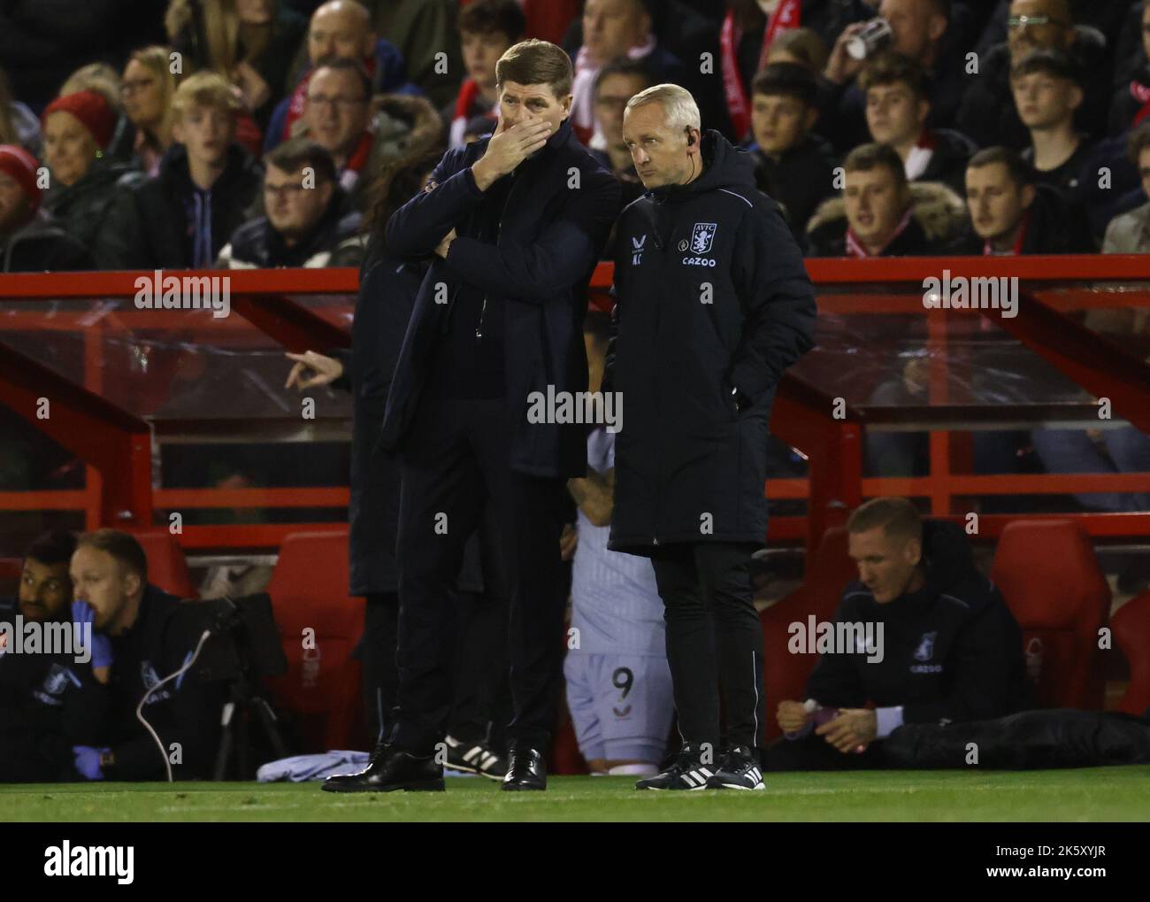 Nottingham, England, 10th October 2022. Steven Gerrard manager of Aston ...