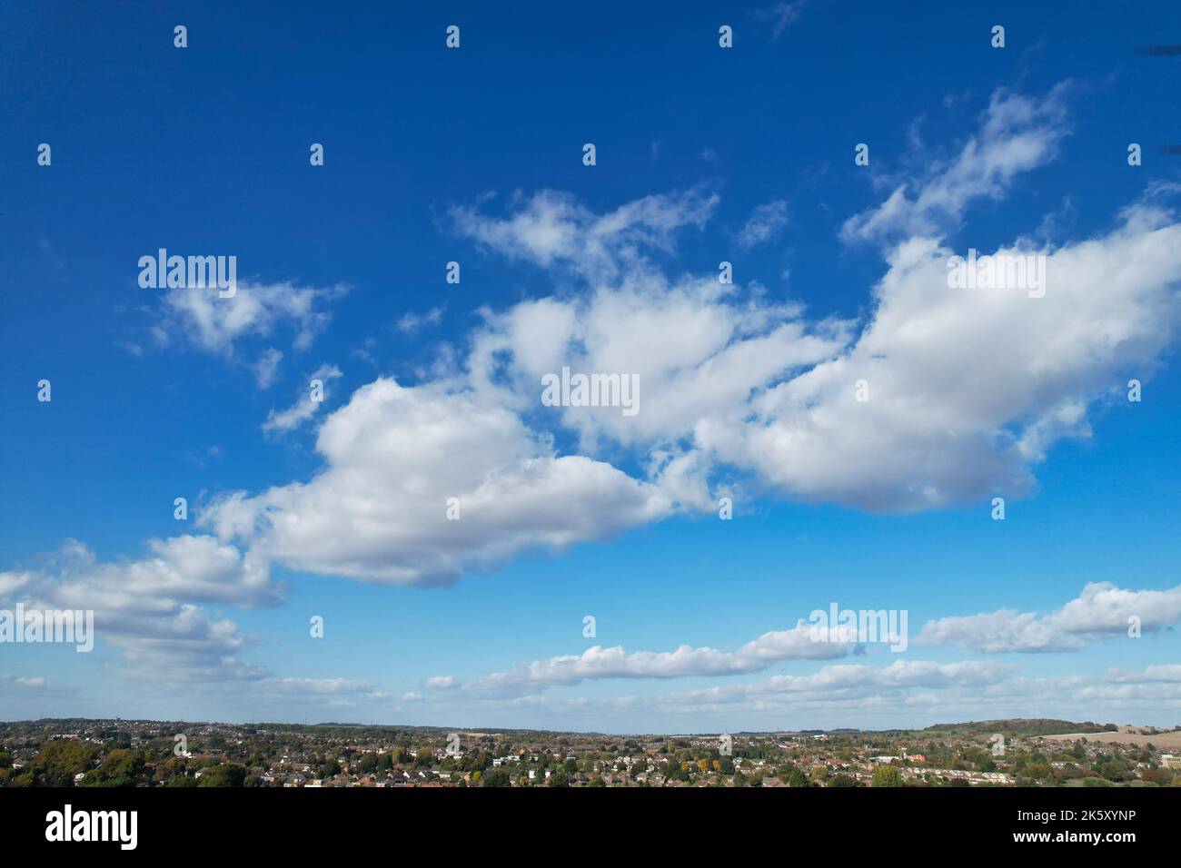 Beautiful Sky with Colourful Clouds. Drone's High Angle Footage over ...