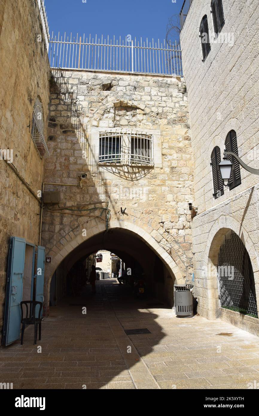 Streets of the Jewish Quarter in the Old City of Jerusalem during Rosh ...