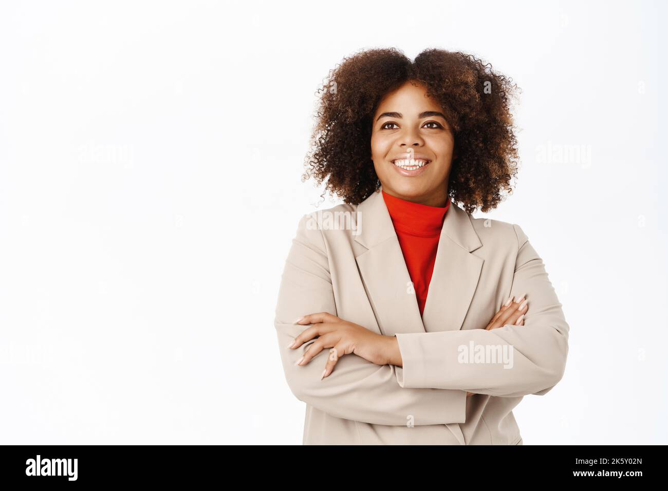 Young professionals. Smiling african american woman in business suit ...