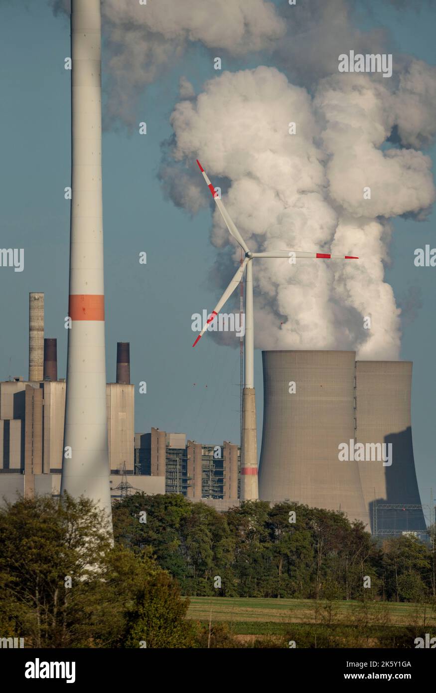 Lignite-fired power plant, RWE Power AG Seurat power plant, wind power ...