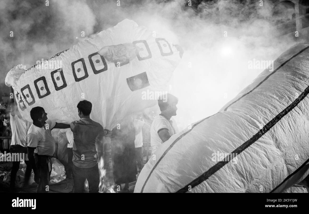 Candid photography Of Lanterns Being Released During the Probarona ...