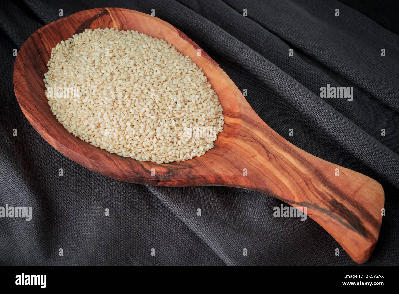Wooden spoon black sesame hi-res stock photography and images - Alamy