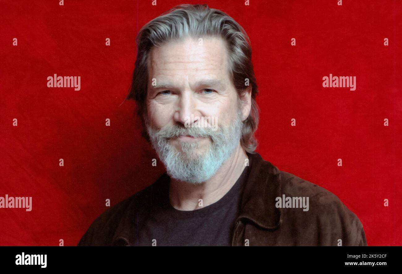 Retro celebrity portraits - Jeff Bridges, circa 2009. For Editorial Use ...