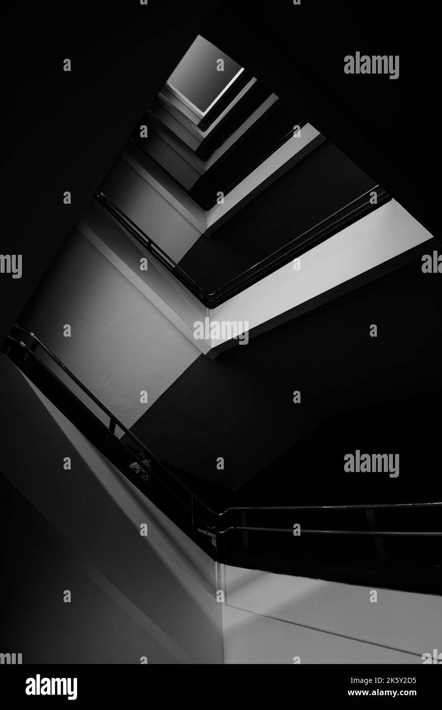 A grayscale of modern building walls with beautiful design Stock Photo ...