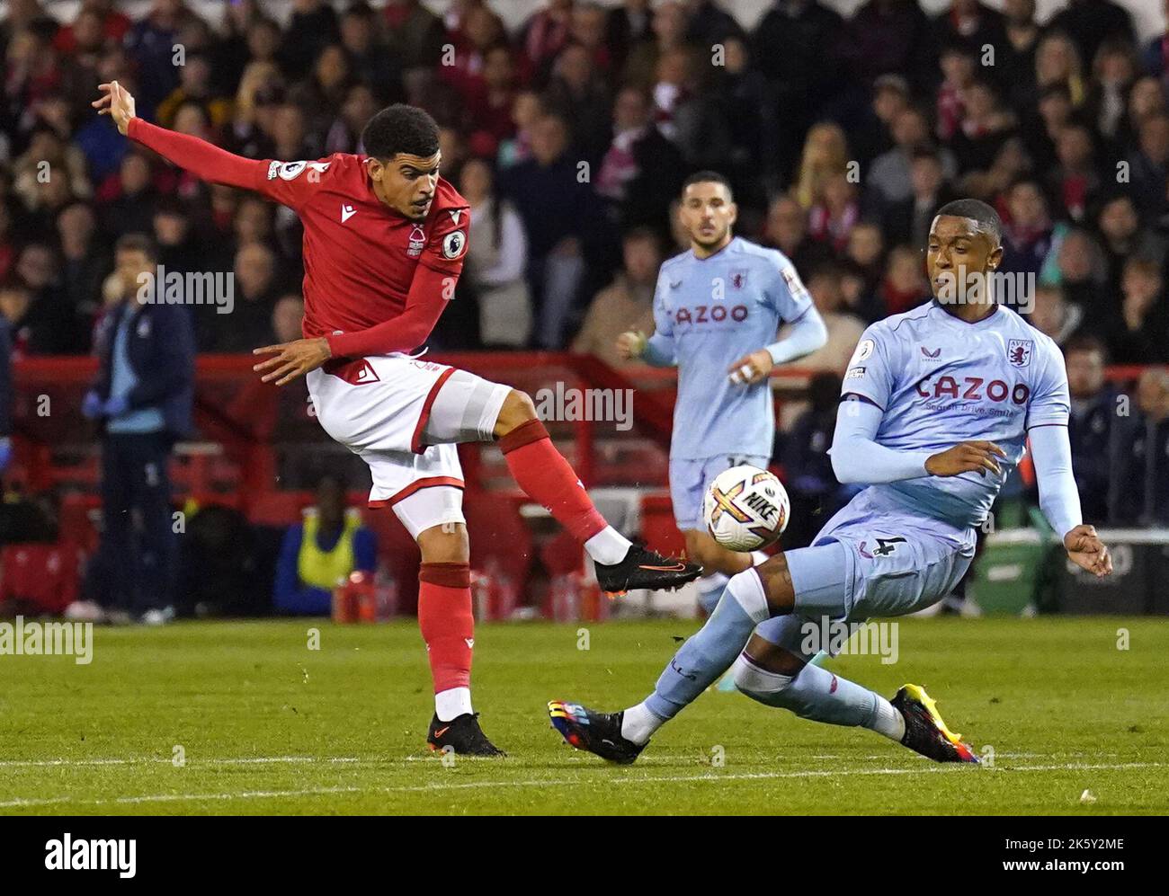 Nottingham Forest's Morgan Gibbs-White attempts a shot on goal during ...