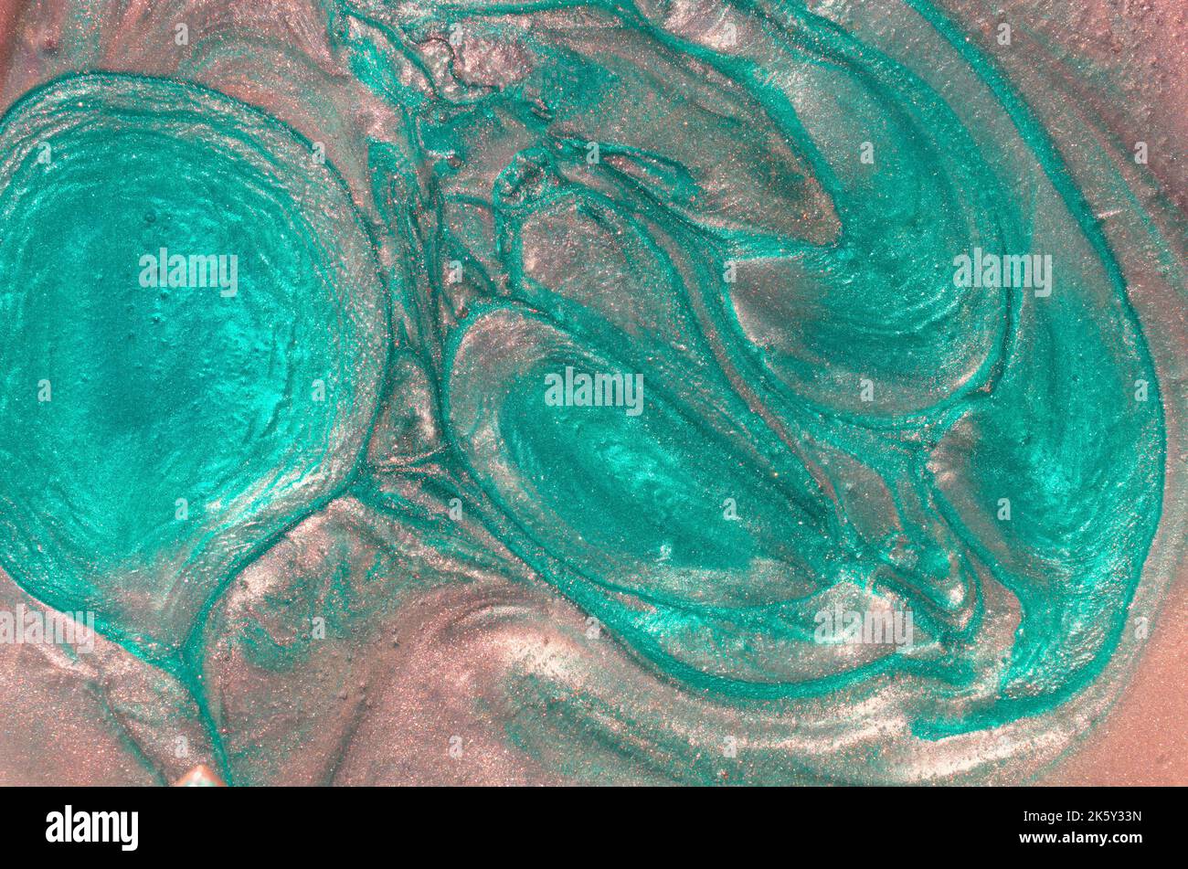 Abstract and exotic wavy structure. A glittering mass of glitter. A ...