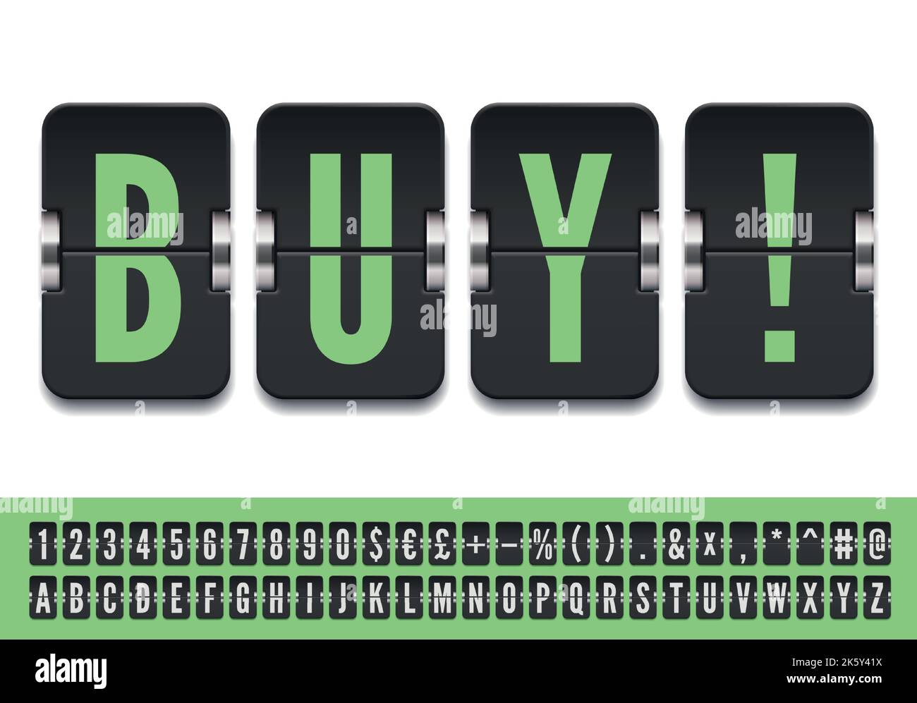 Black Scoreboard Alphabet Regular Font With Numbers For Flight Departure Destination Or Arrival