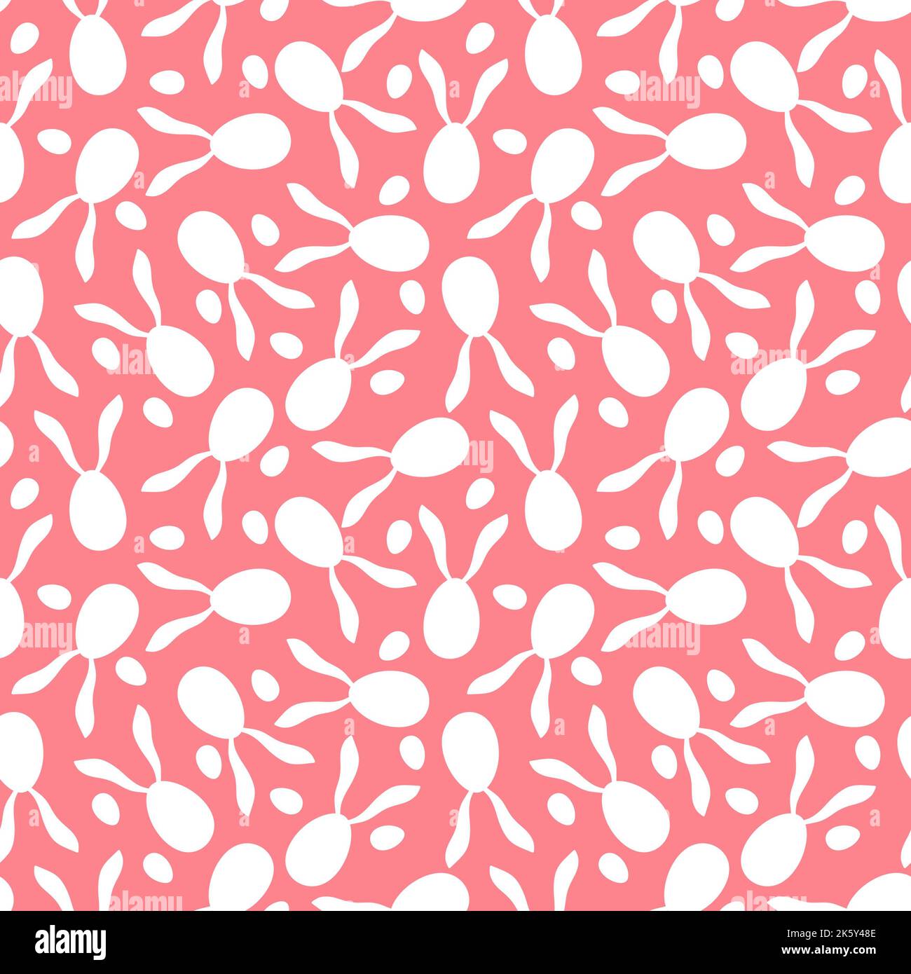 Easter eggs seamless cartoon rabbit ears pattern for wrapping paper and ...