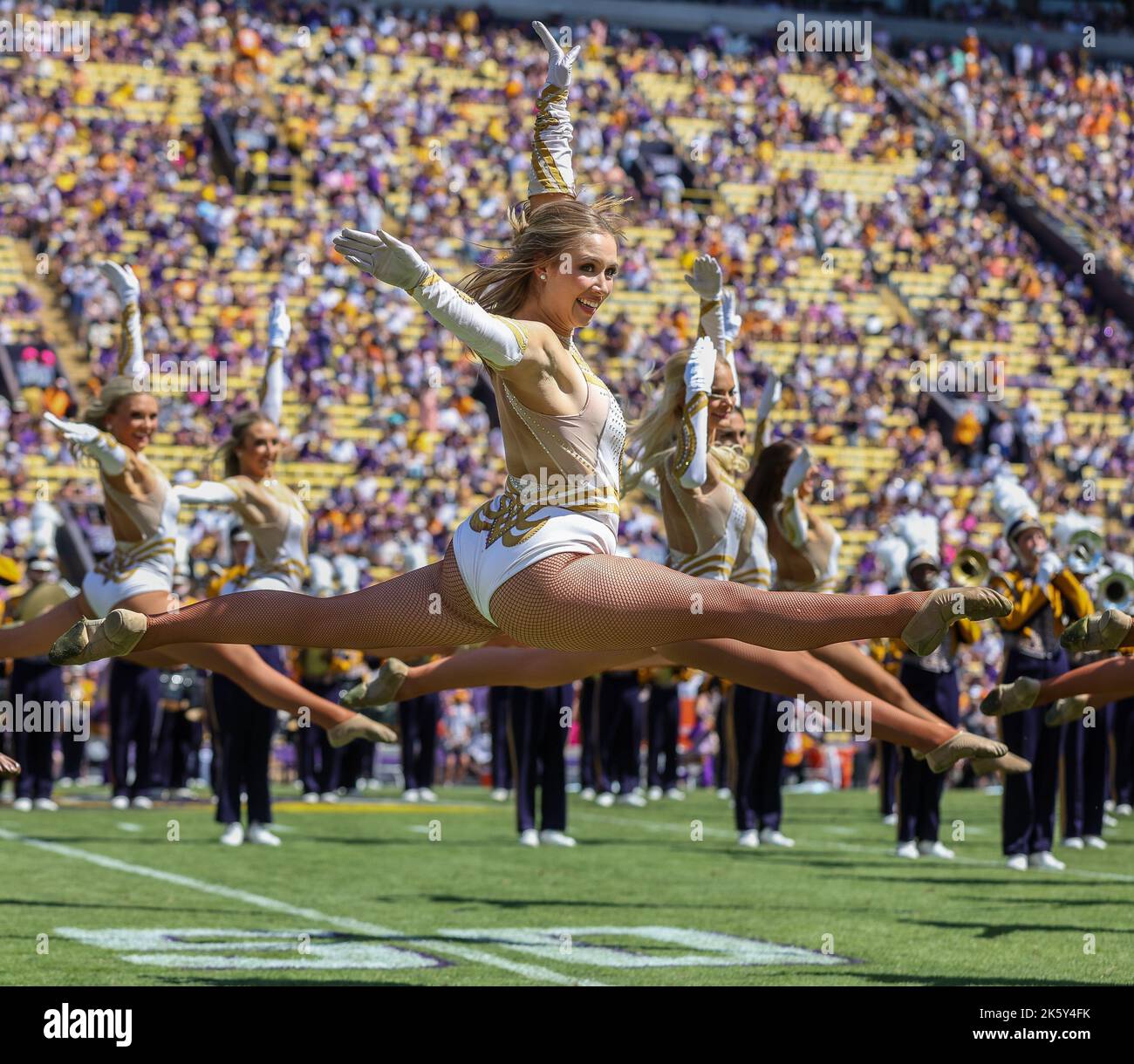 Baton Rouge, LA, USA. 8th Oct, 2022. The LSU Golden Girls perform ...