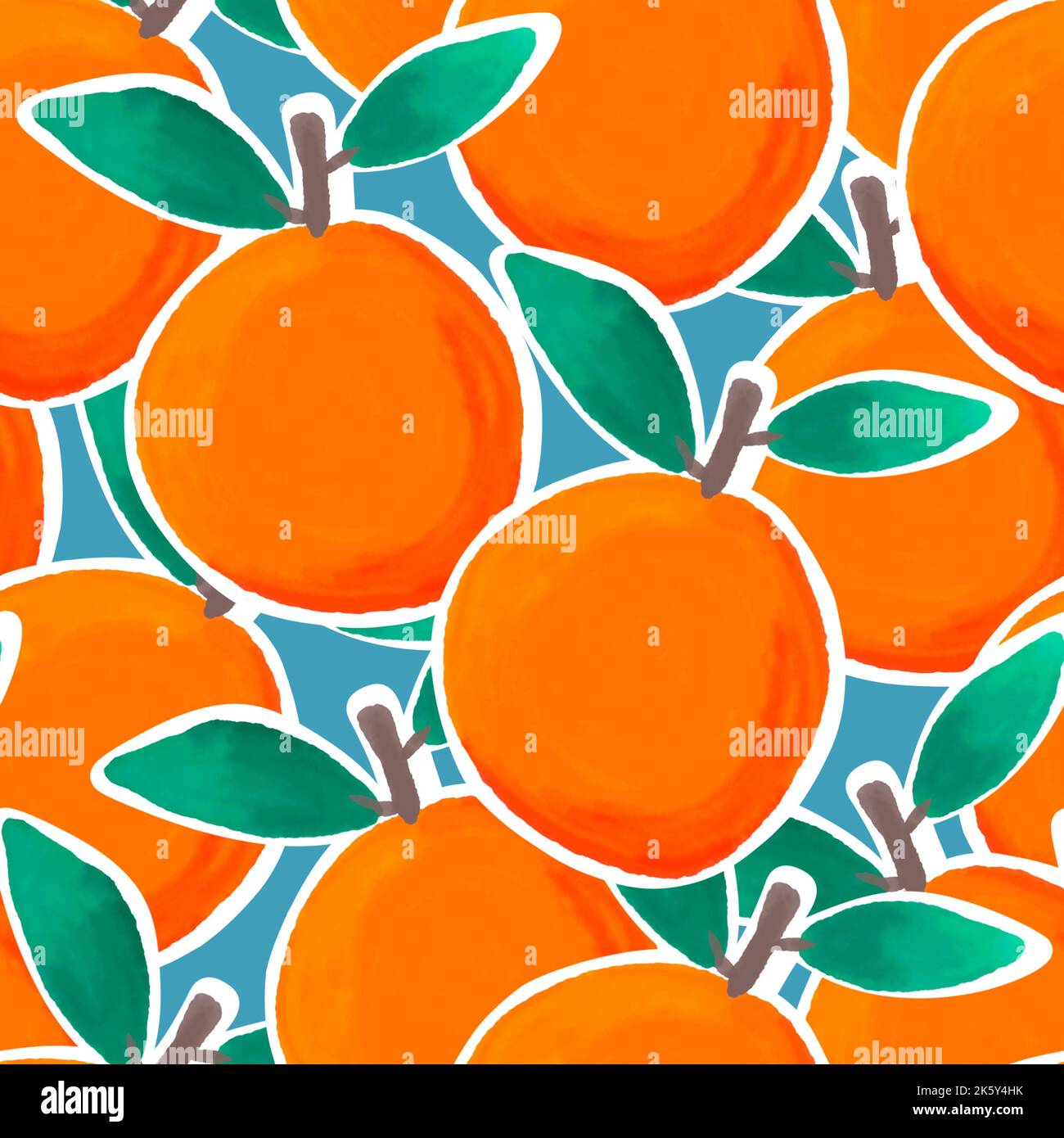 Summer fruit seamless oranges pattern for wrapping paper and kids ...