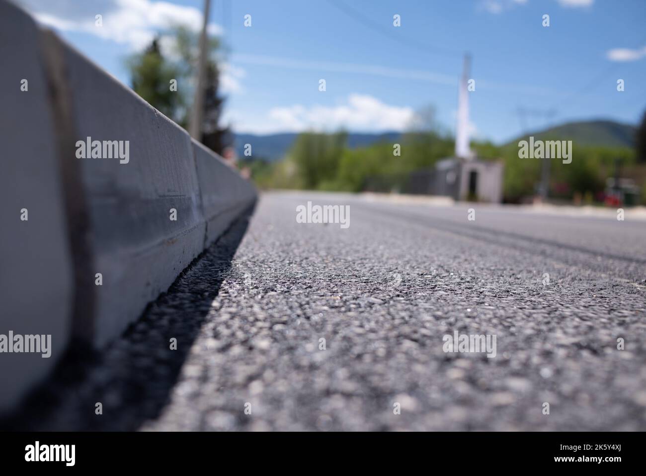 New road, surface a new asphalt road way Stock Photo - Alamy