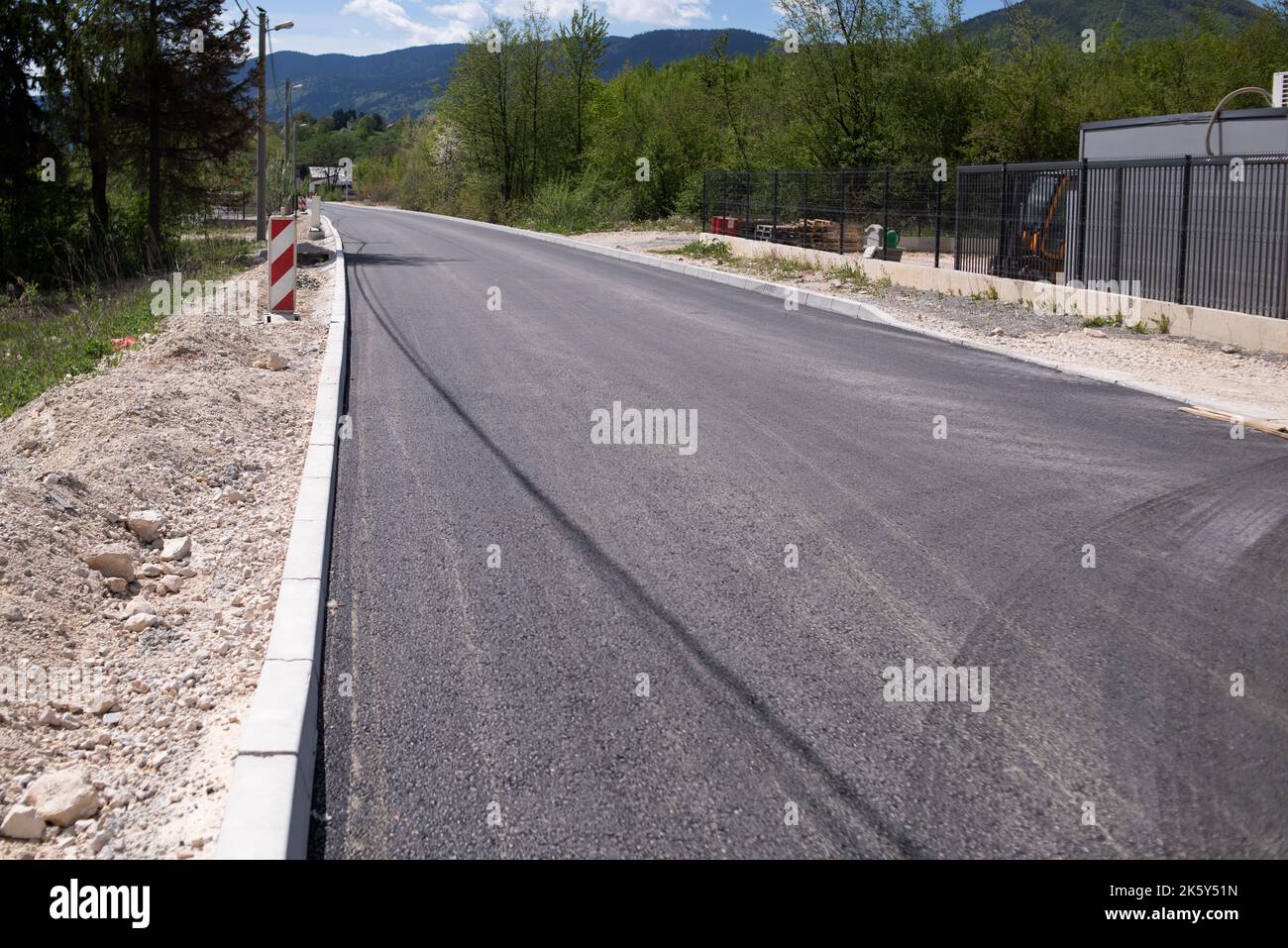 New road, surface a new asphalt road way Stock Photo - Alamy