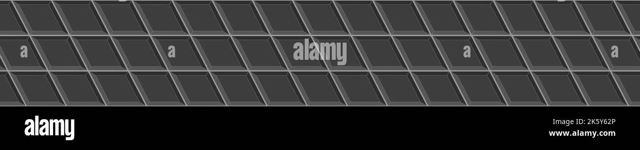 Black tilt rhombus tile seamless pattern. Kitchen backsplash lozenge ...