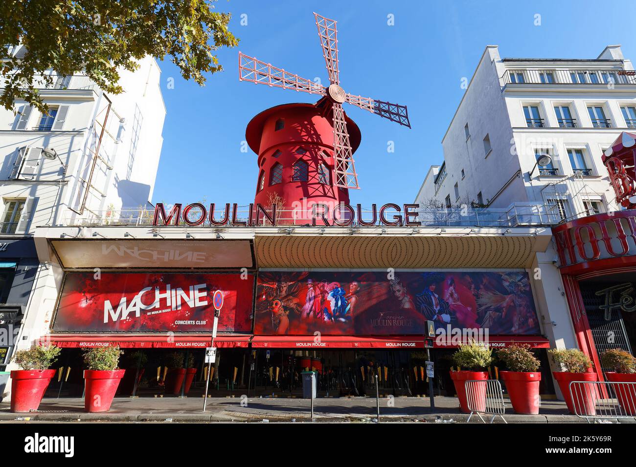 The Moulin Rouge , Paris, France. It is a famous cabaret built in 1889 ...