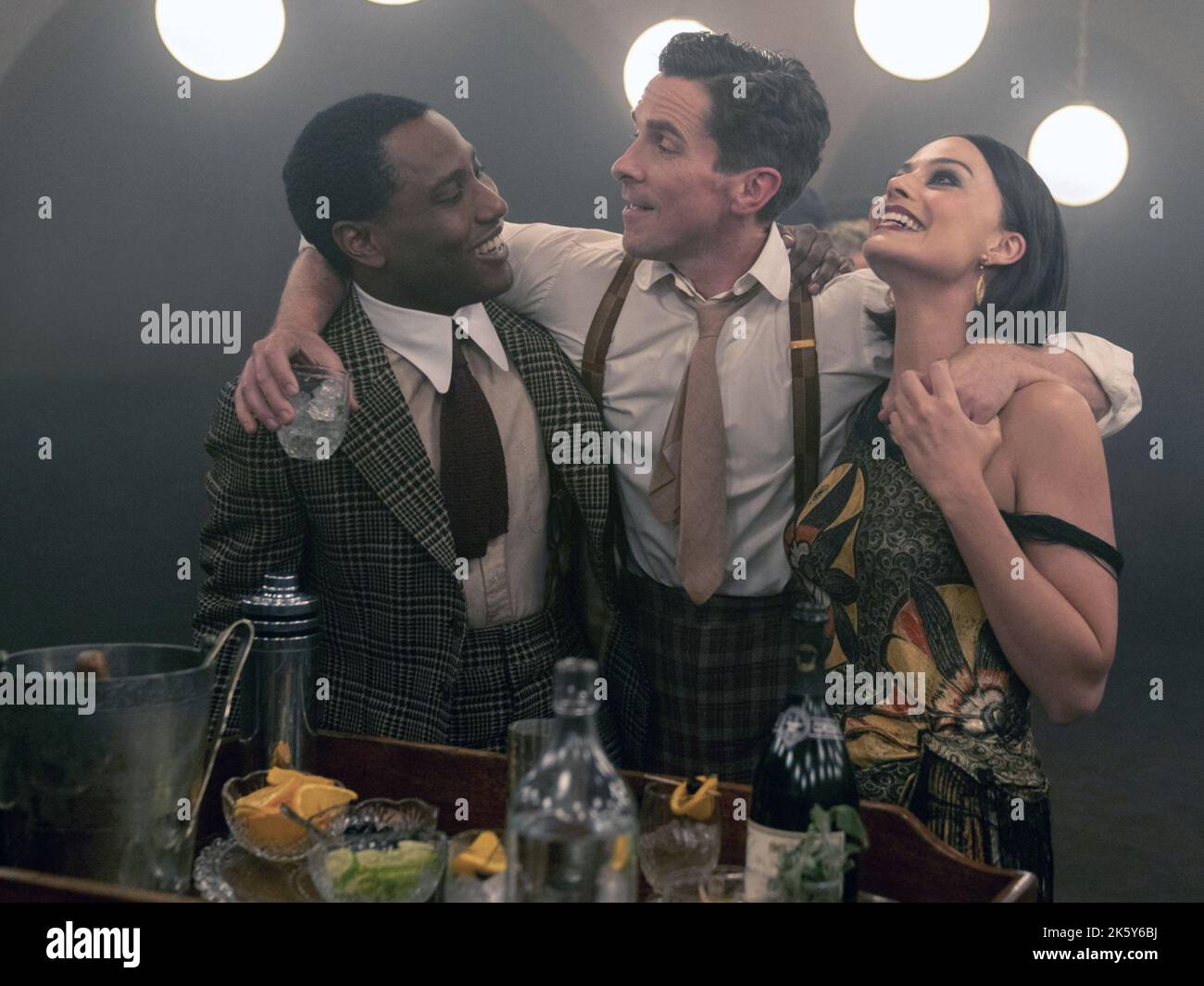 AMSTERDAM, from left: John David Washington, Christian Bale, Margot ...