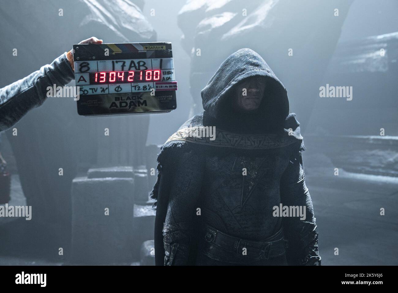 BLACK ADAM, Dwayne Johnson, on set, 2022. ph: Frank Masi / © Warner ...