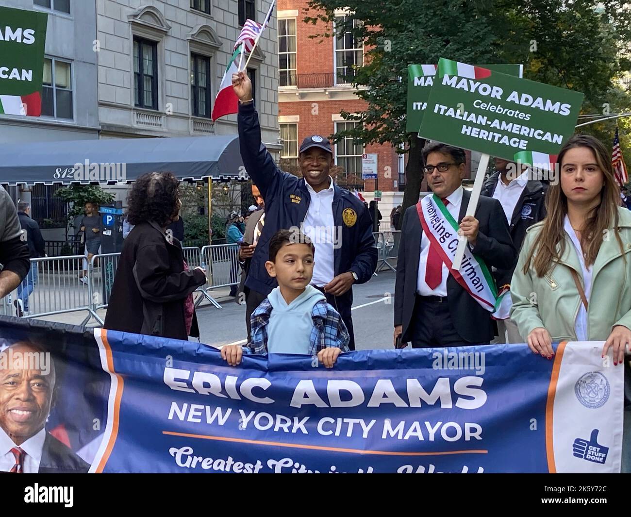 78th Columbus Day Parade -PICTURED: Mayor Eric Adams -LOCATION: New York USA -DATE: 10 Oct 2022 ...