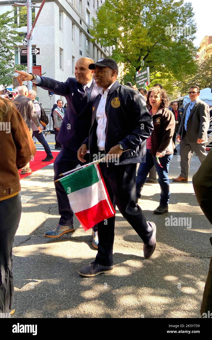 78th Columbus Day Parade -PICTURED: Mayor Eric Adams -LOCATION: New ...