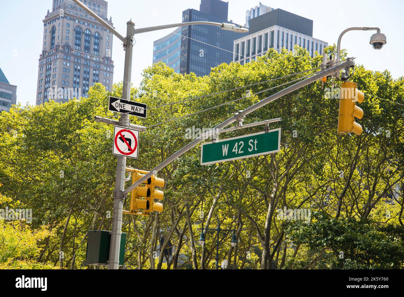 Road signs in the city Stock Photo - Alamy
