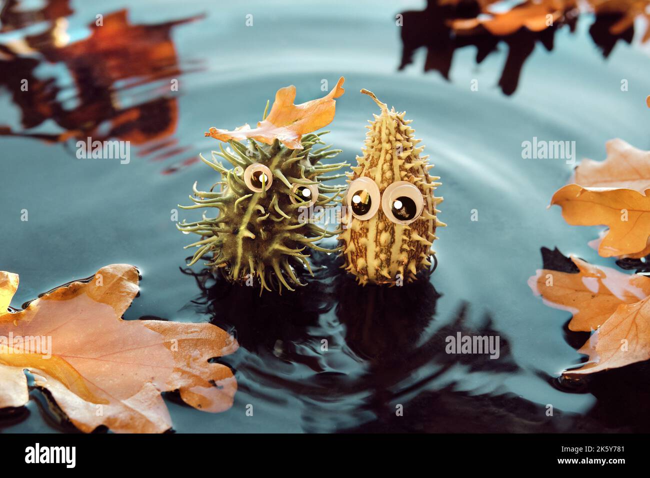 Handmade spiky monsters with googly eyes, handmade diy characters, in ...