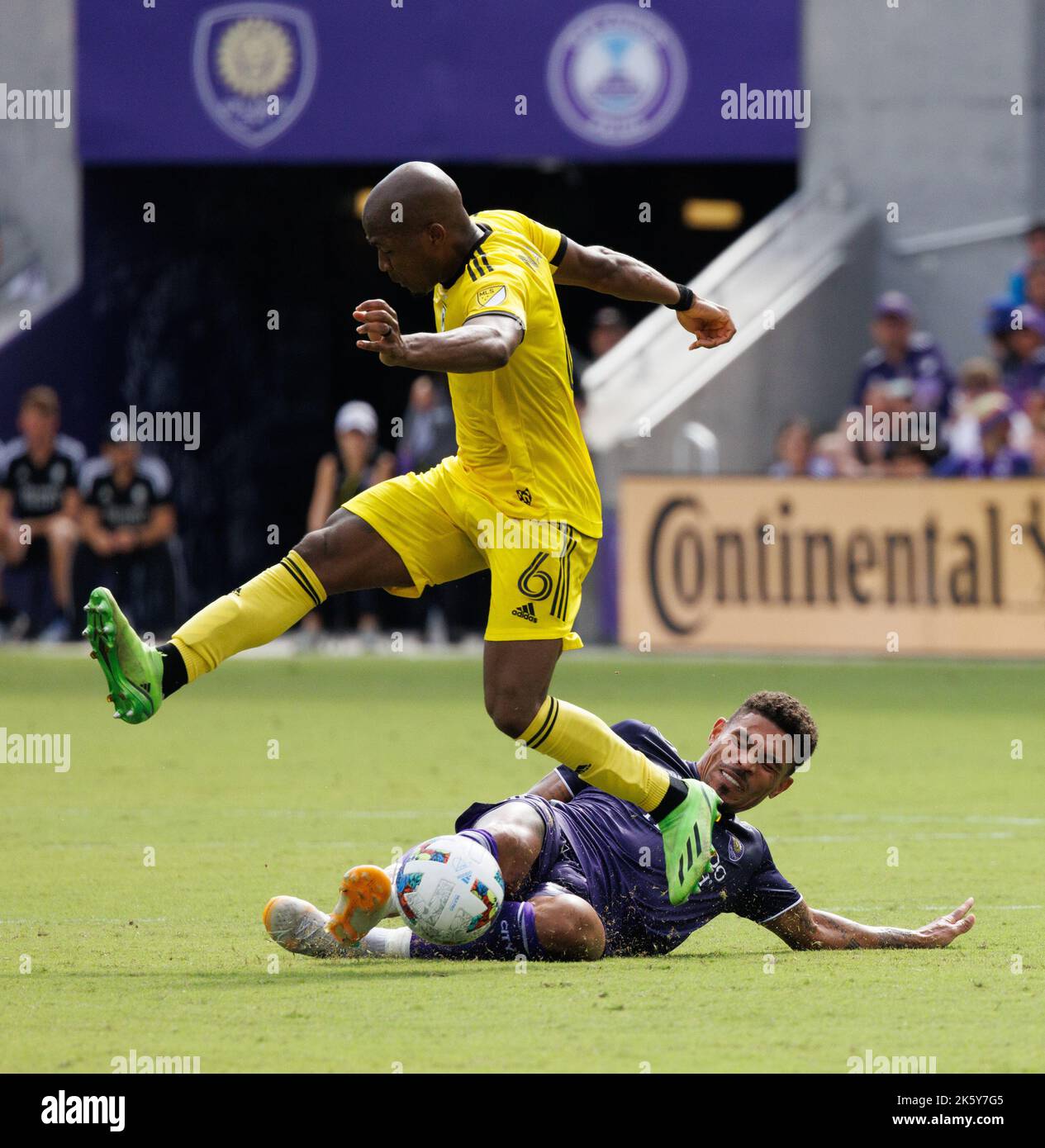 ORLANDO, FL - OCTOBER 9: Junior Urso of Orlando City battles for the ...