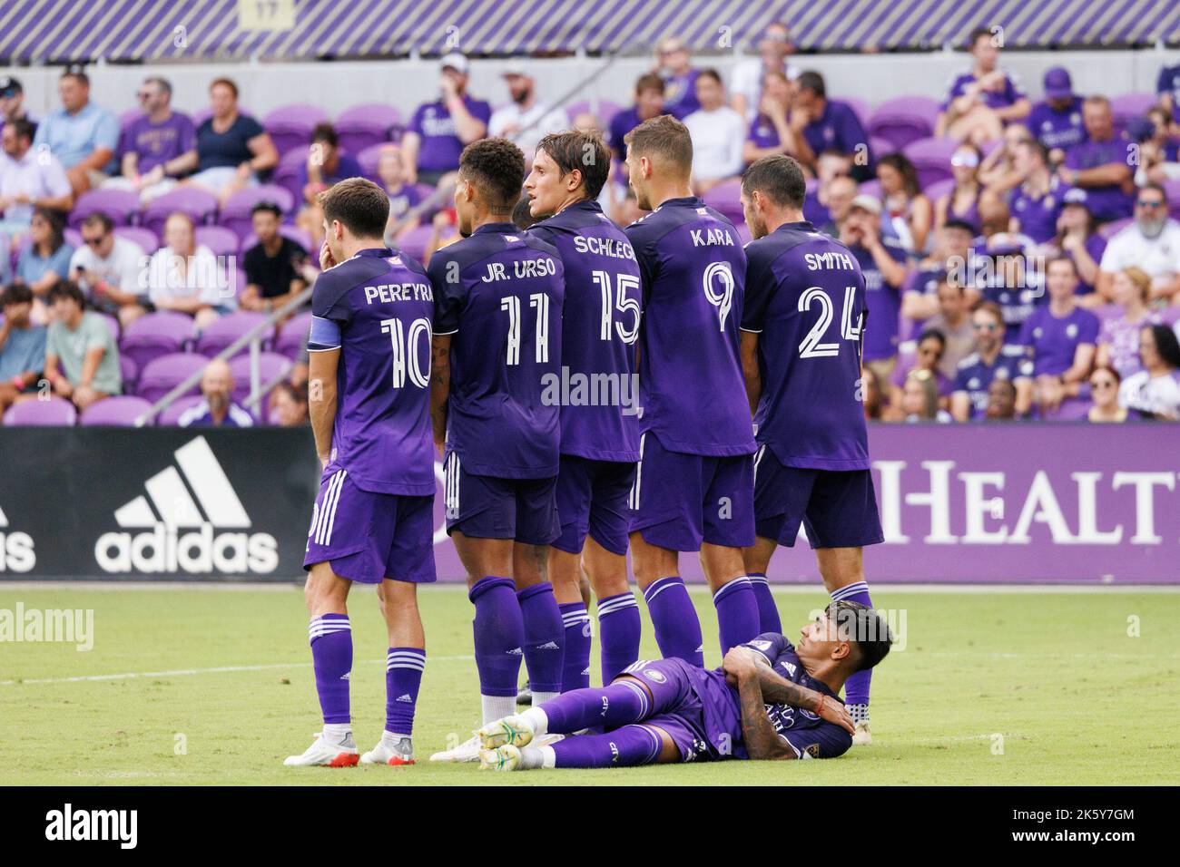 ORLANDO, FL - OCTOBER 9: Players of Orlando City during MLS 2022 match ...