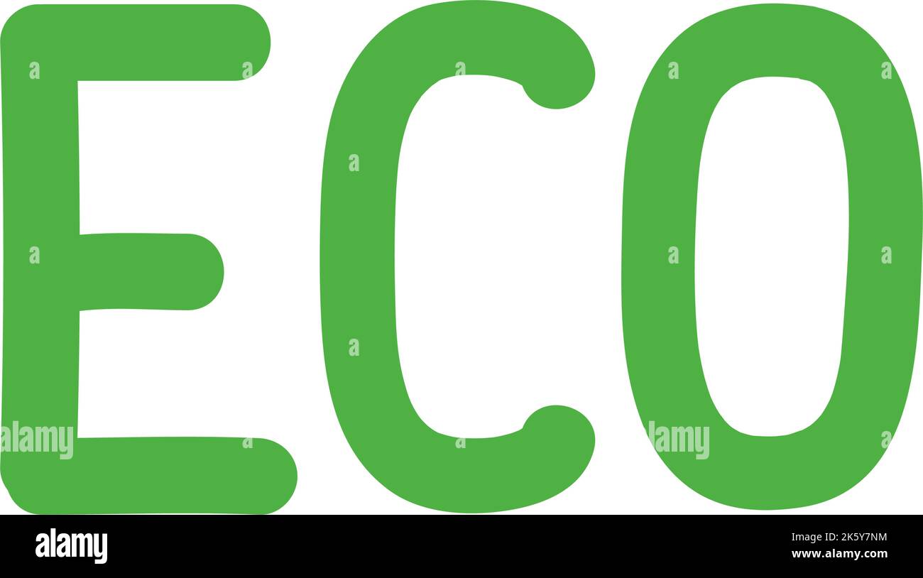 eco green lettering Stock Vector Image & Art - Alamy