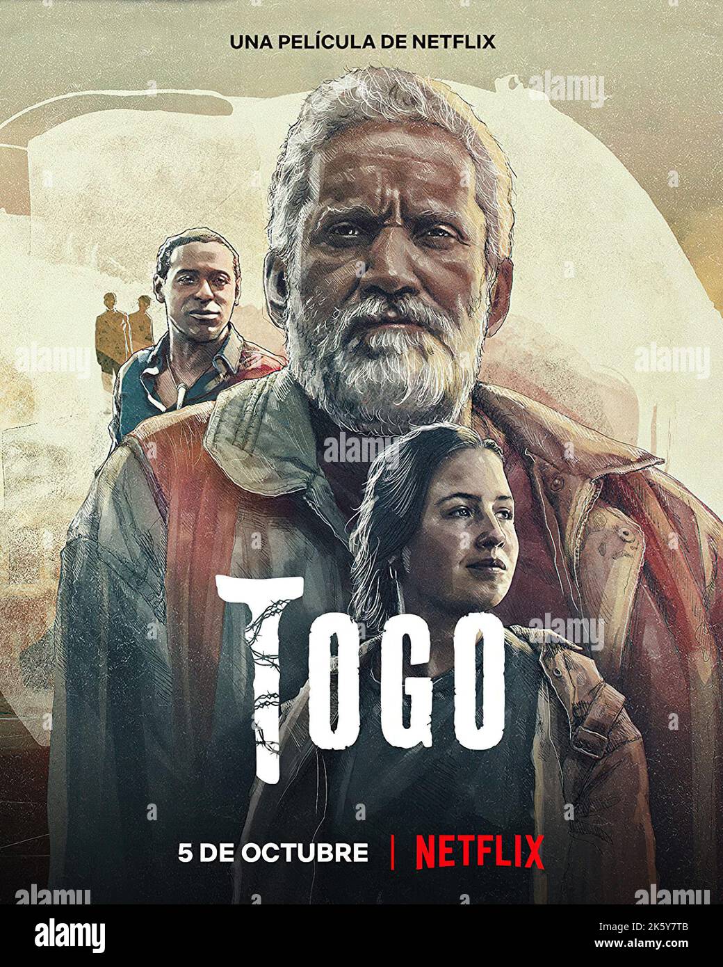TOGO, poster in Spanish, Diego Alonso (beard), Catalina Arrillaga ...