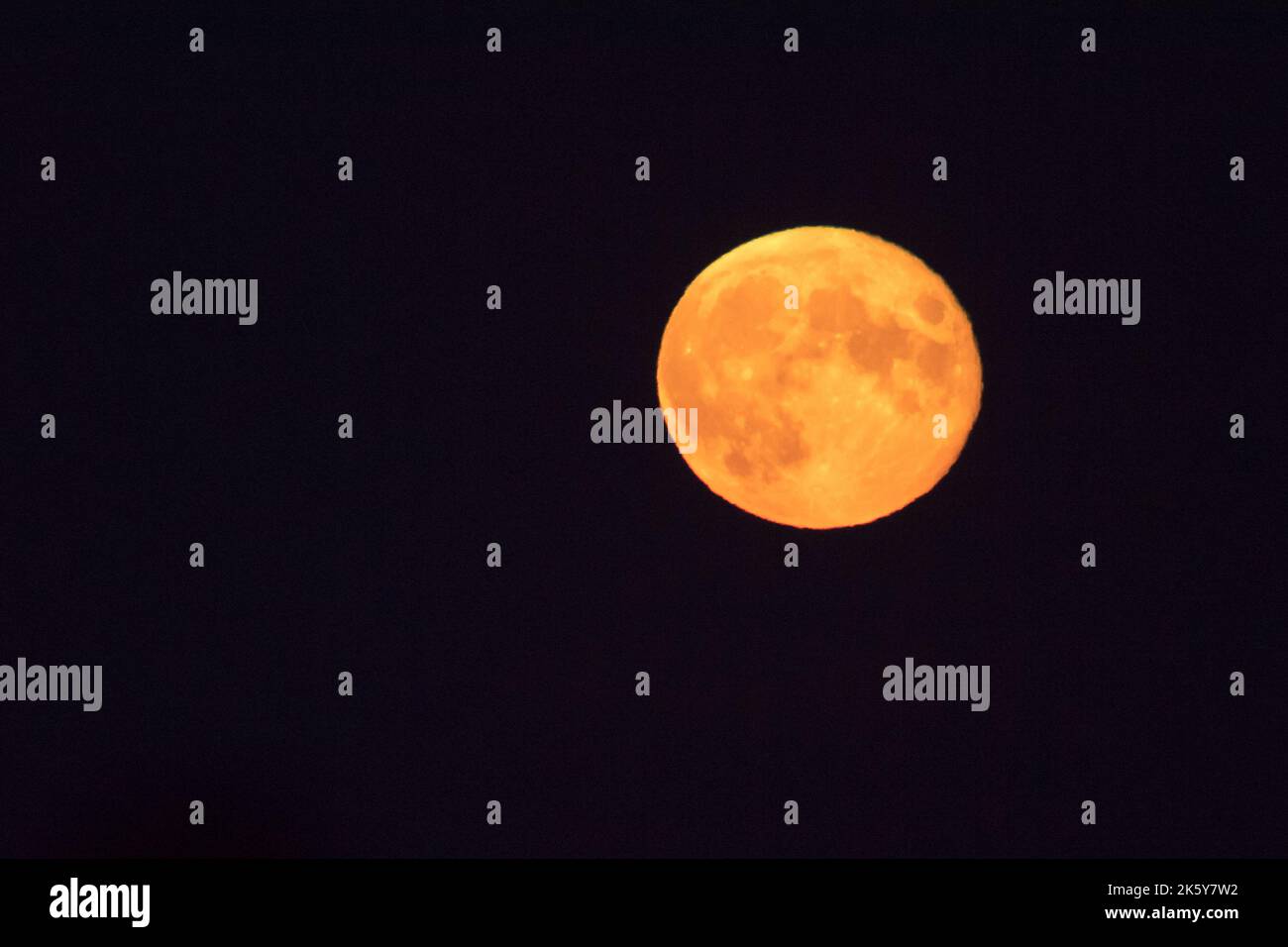 Gdansk, Poland. October 10th 2022. The Full Hunter's Moon over Baltic ...