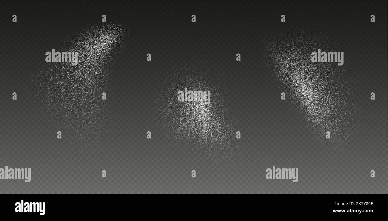 Sugar powder splash, flying salt, baking flour top view. White powder ...