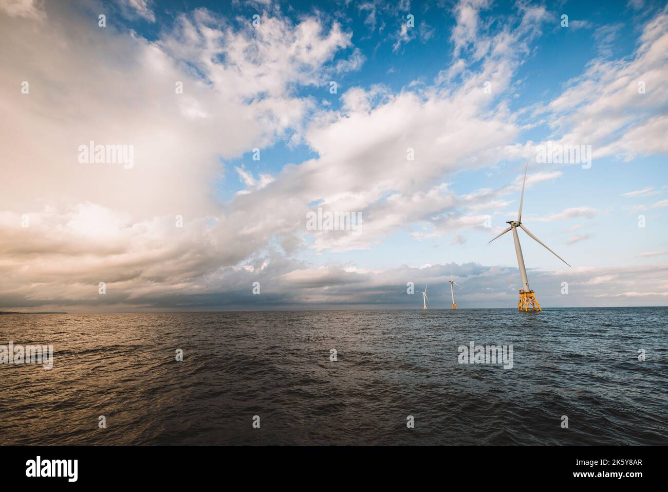 alternative renewable energy wind turbines off shore near Rhode Island ...