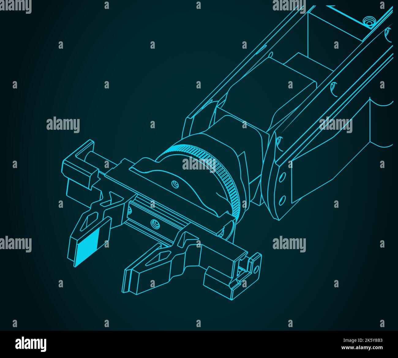 Stylized vector illustrationof robotic arm close up Stock Vector Image ...